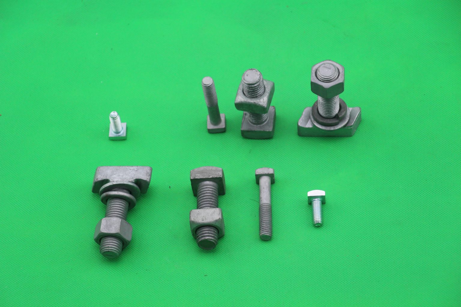 Bullone con testa a T con rondella piana a dado esagonale e rondella ...